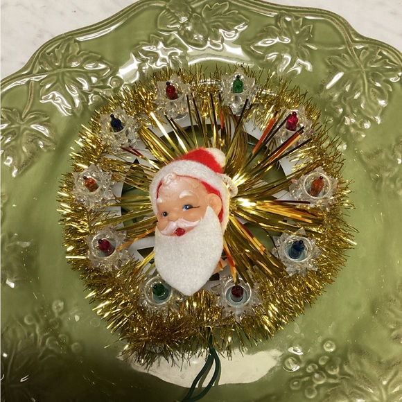 Tree Topper Plaque | Holiday | Vintage Santa Light Up Christmas Tree ...